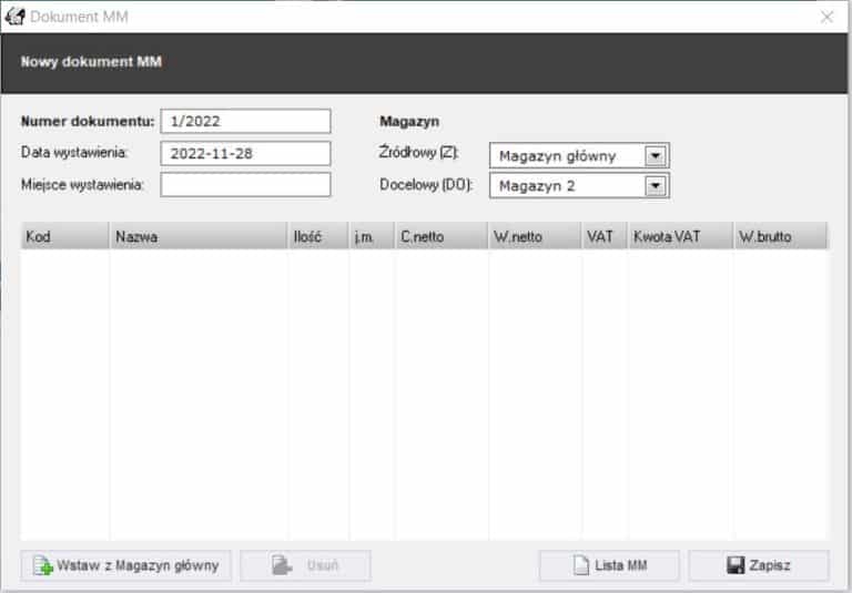 Dokumenty magazynowe: WZ, PZ, MM, RW | Program do faktur Dokumenty magazynowe: WZ, PZ, MM, RW | Program do faktur